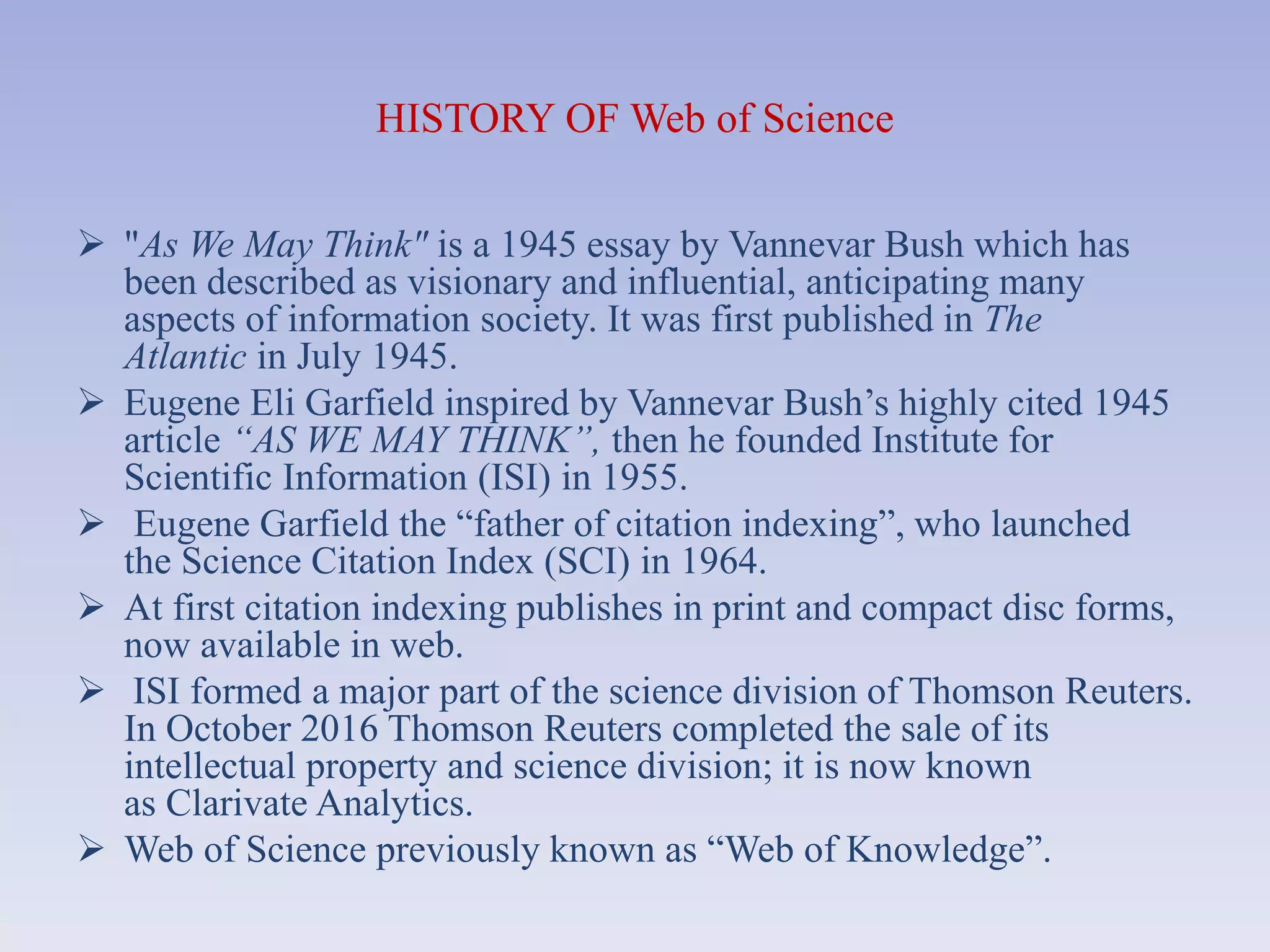 Web of Science | PPTX