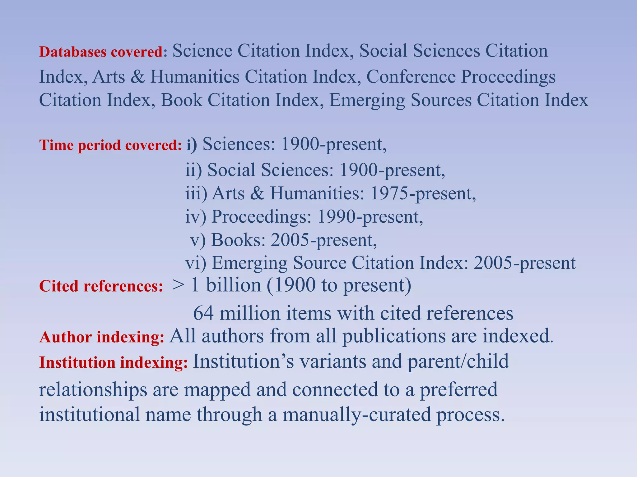 Web of Science | PPTX