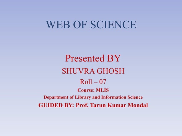 Web of Science | PPTX