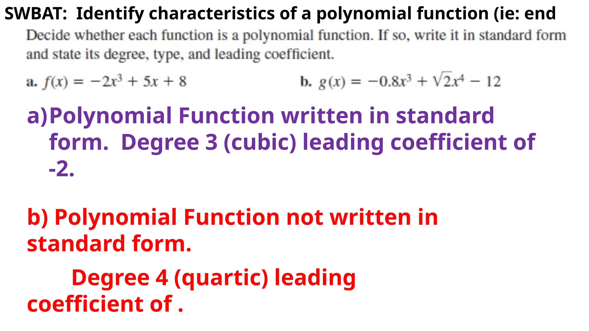 PPT _ 1 Week 9 _ 10 dated 10- 31 -22 Polynomial Functions and graphs.pptx
