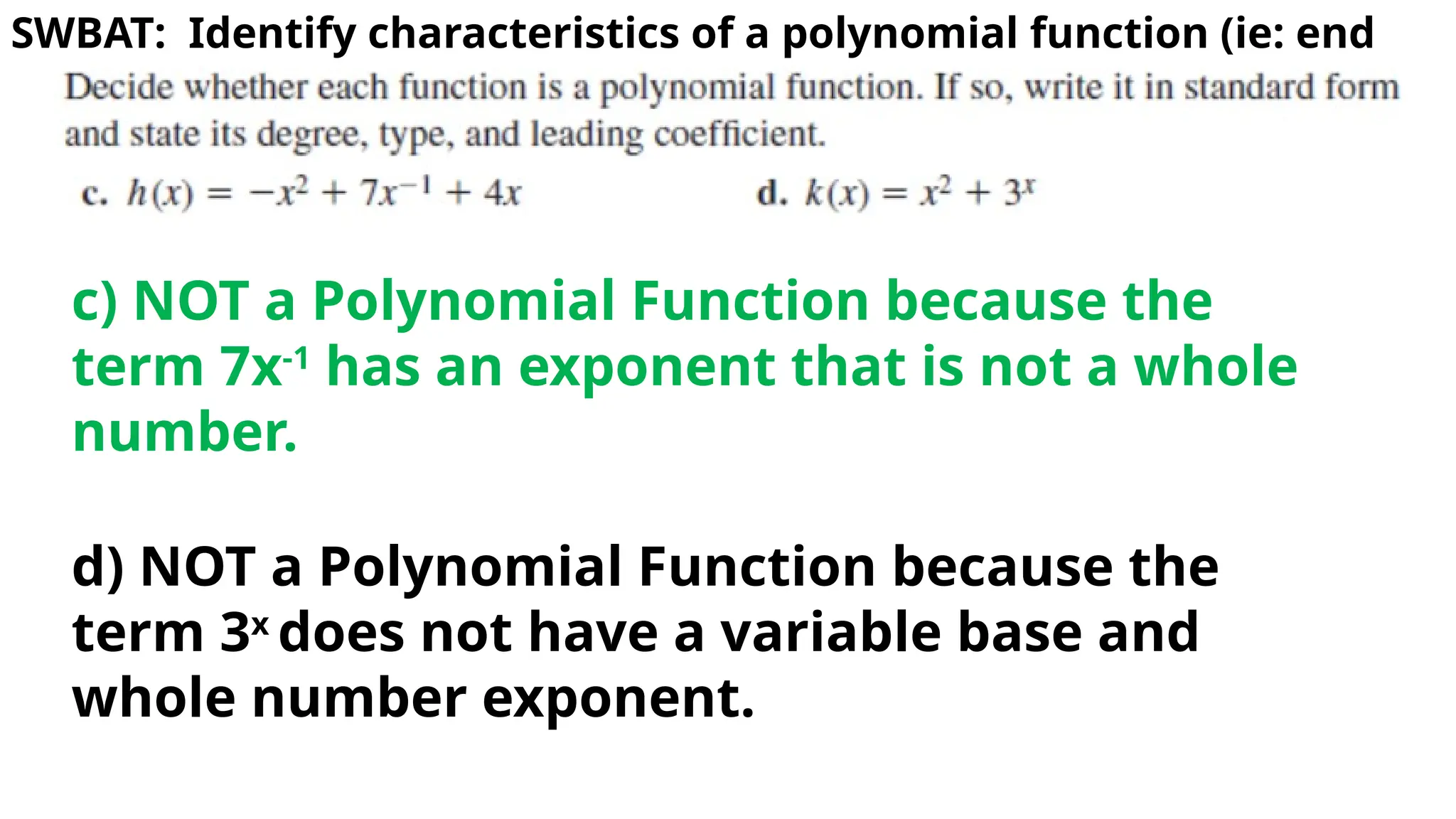 PPT _ 1 Week 9 _ 10 dated 10- 31 -22 Polynomial Functions and graphs.pptx