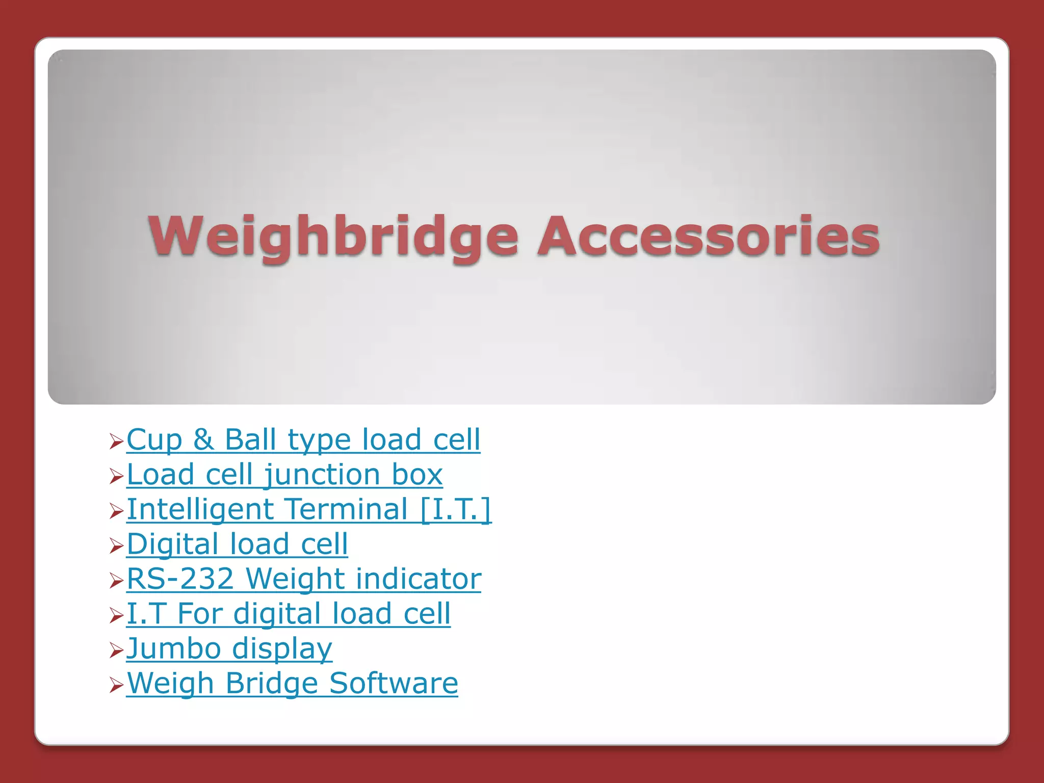 Weltech weighing systems | PPTX