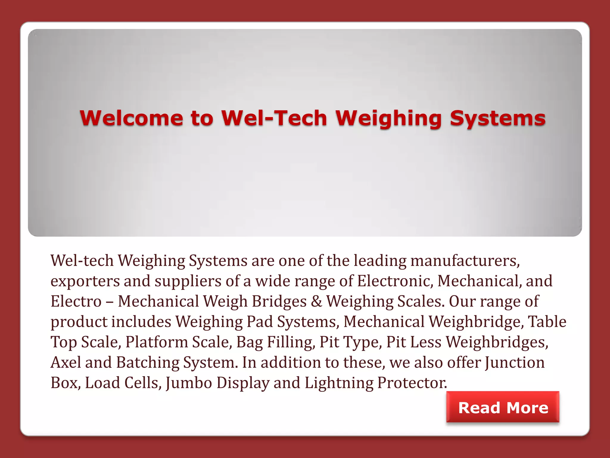 Weltech weighing systems | PPTX