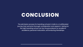 Understanding Admission process in Boarding schools | PPTX