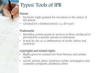 Intellectual property rights | PPTX