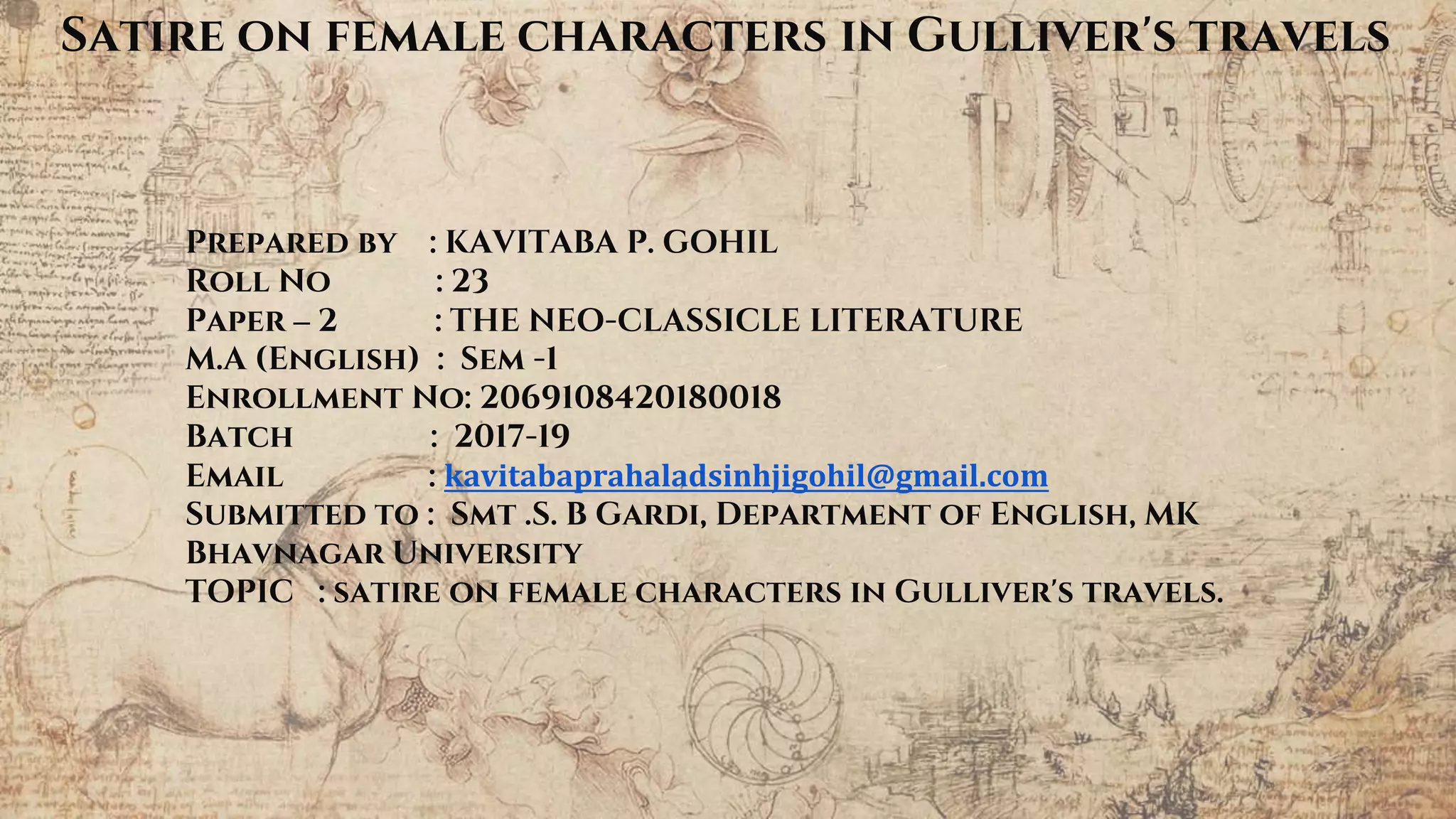 Satire on women in Gulliver's Travels. | PPT