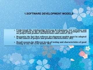 Testing Throughout The Software Life Cycle | PPTX