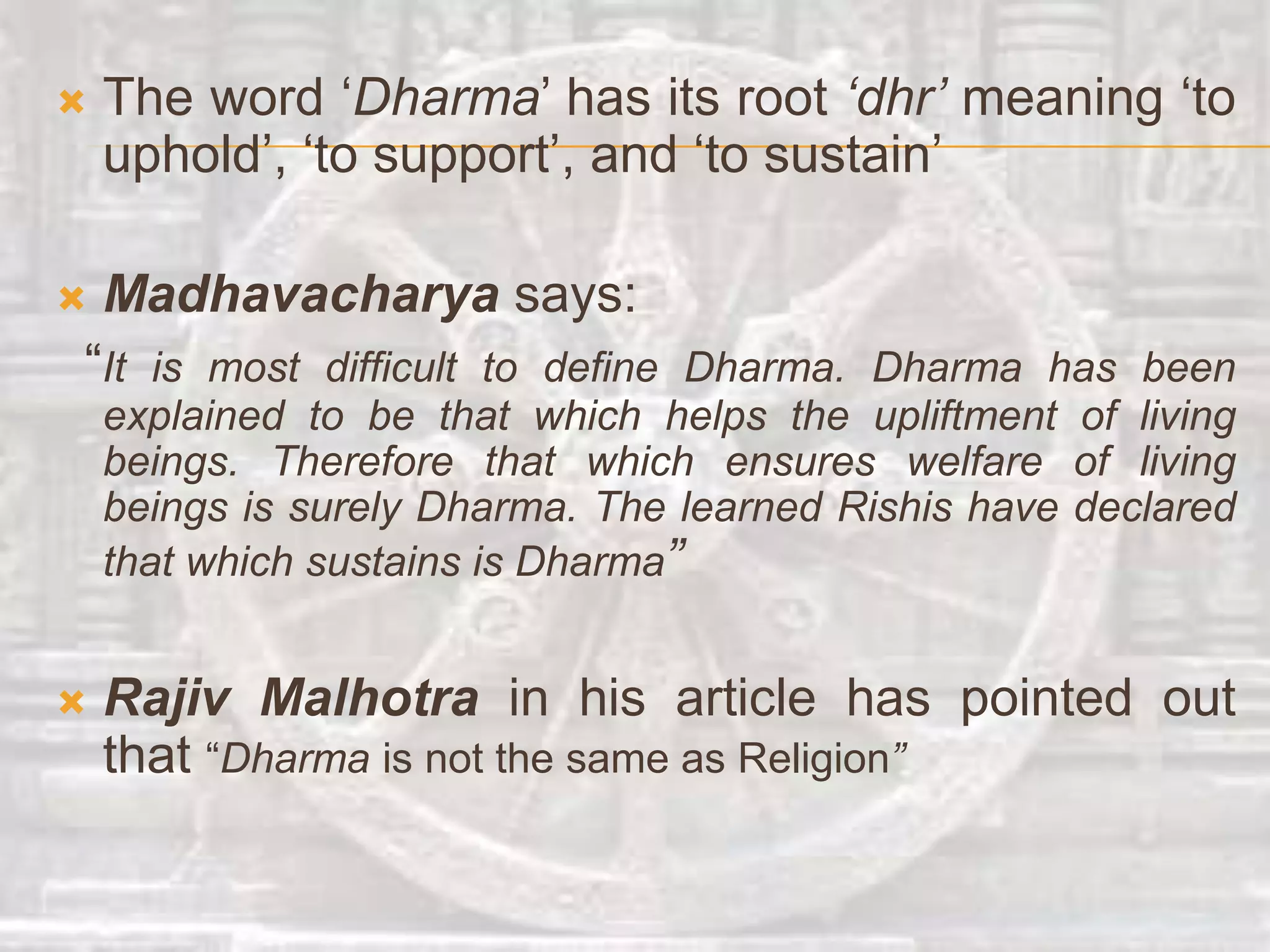 Dharma in Indian thought | PPTX