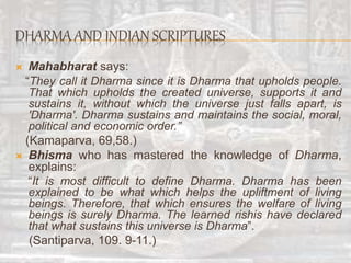 Dharma in Indian thought | PPTX