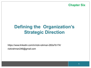 Defining the Organization’s Strategic Direction | PPTX | Business ...