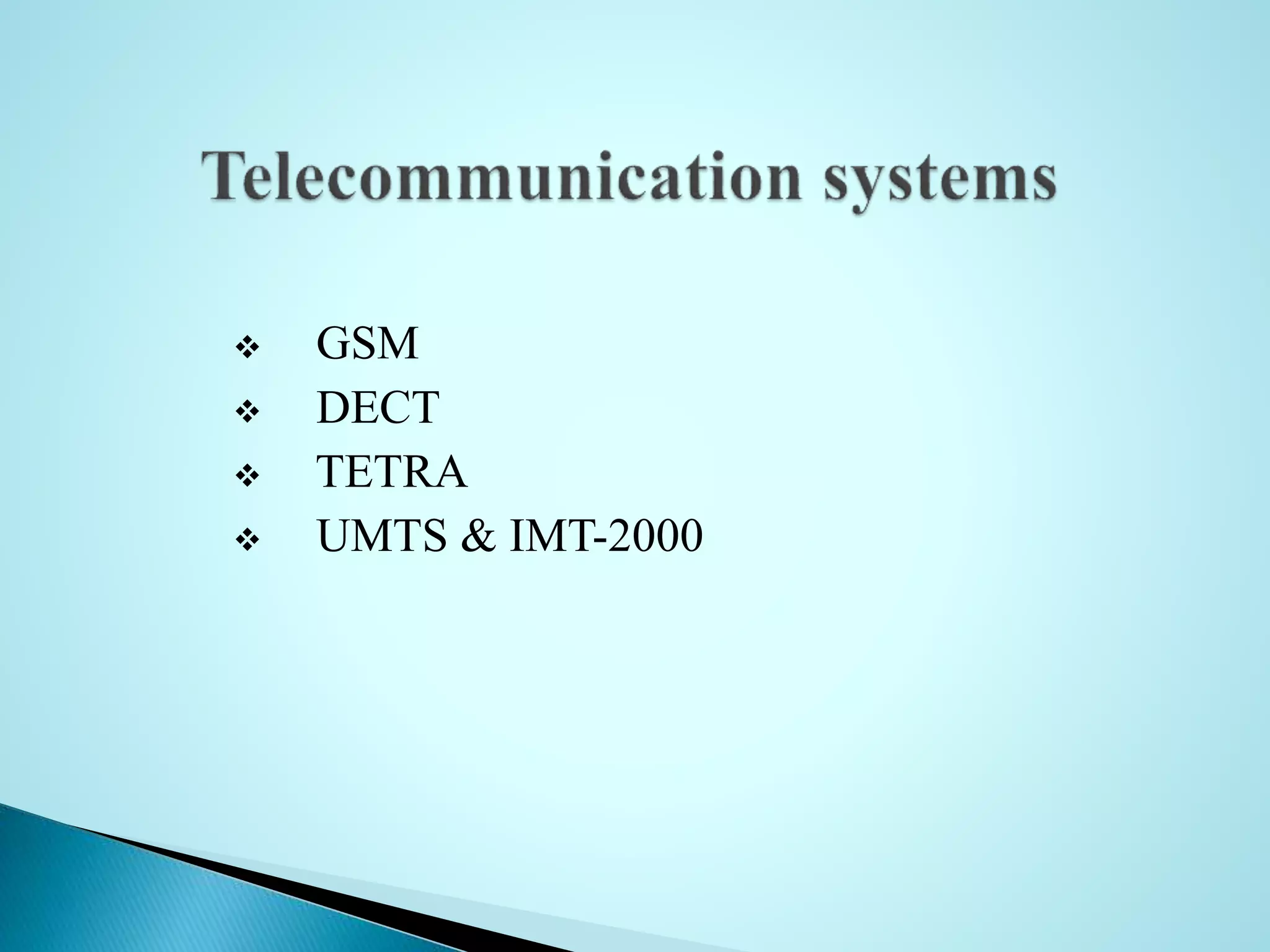 TELECOMMUNICATION SYSTEMS | PPTX