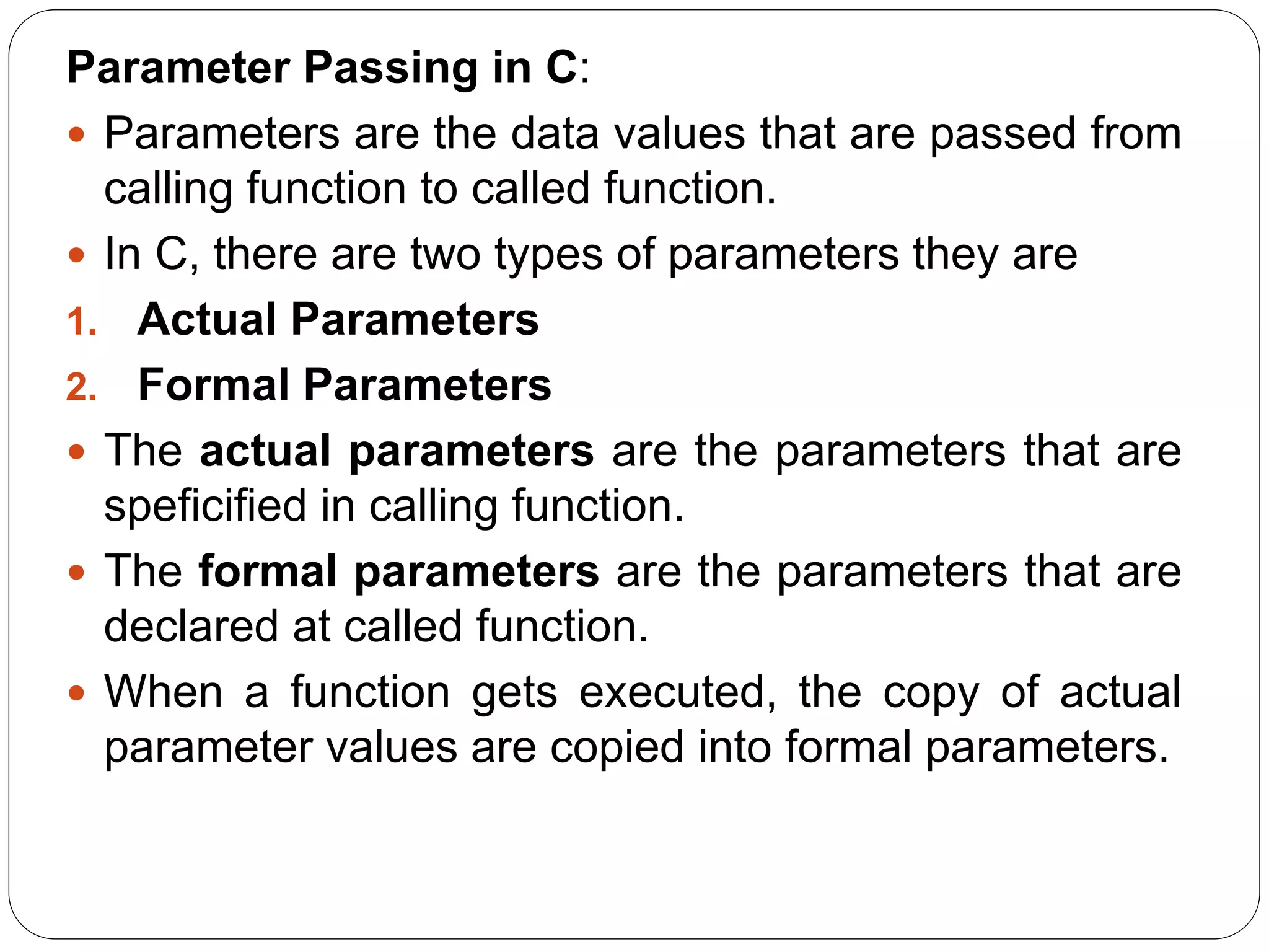 C Programming Unit-2 | PPTX