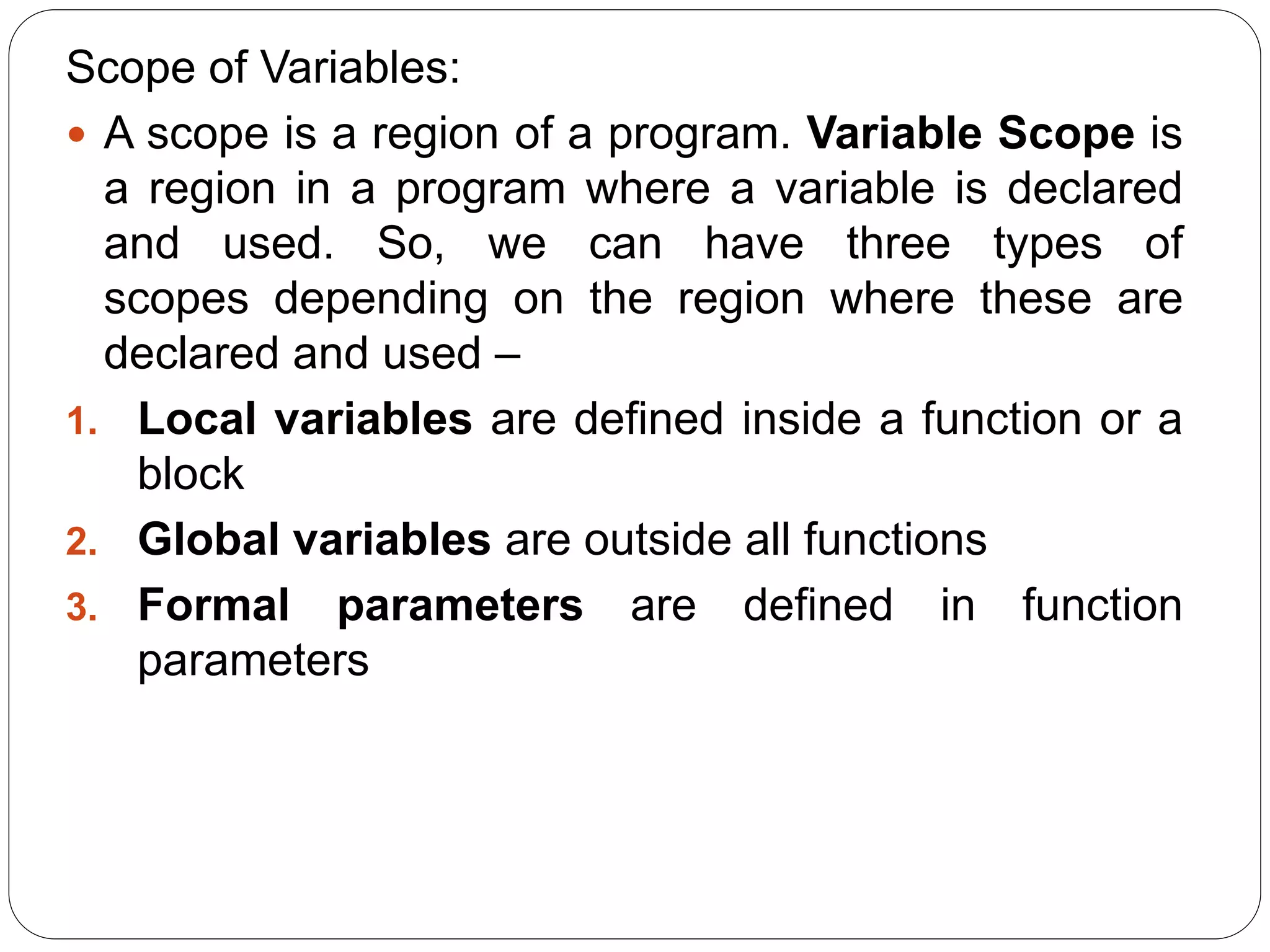 C Programming Unit-2 | PPTX