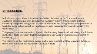 Power Theft Identification and Monitoring using GSM module | PPTX