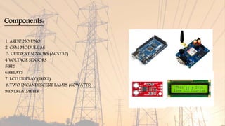Power Theft Identification and Monitoring using GSM module | PPTX