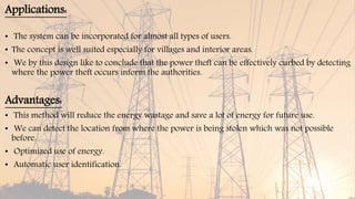 Power Theft Identification and Monitoring using GSM module | PPTX