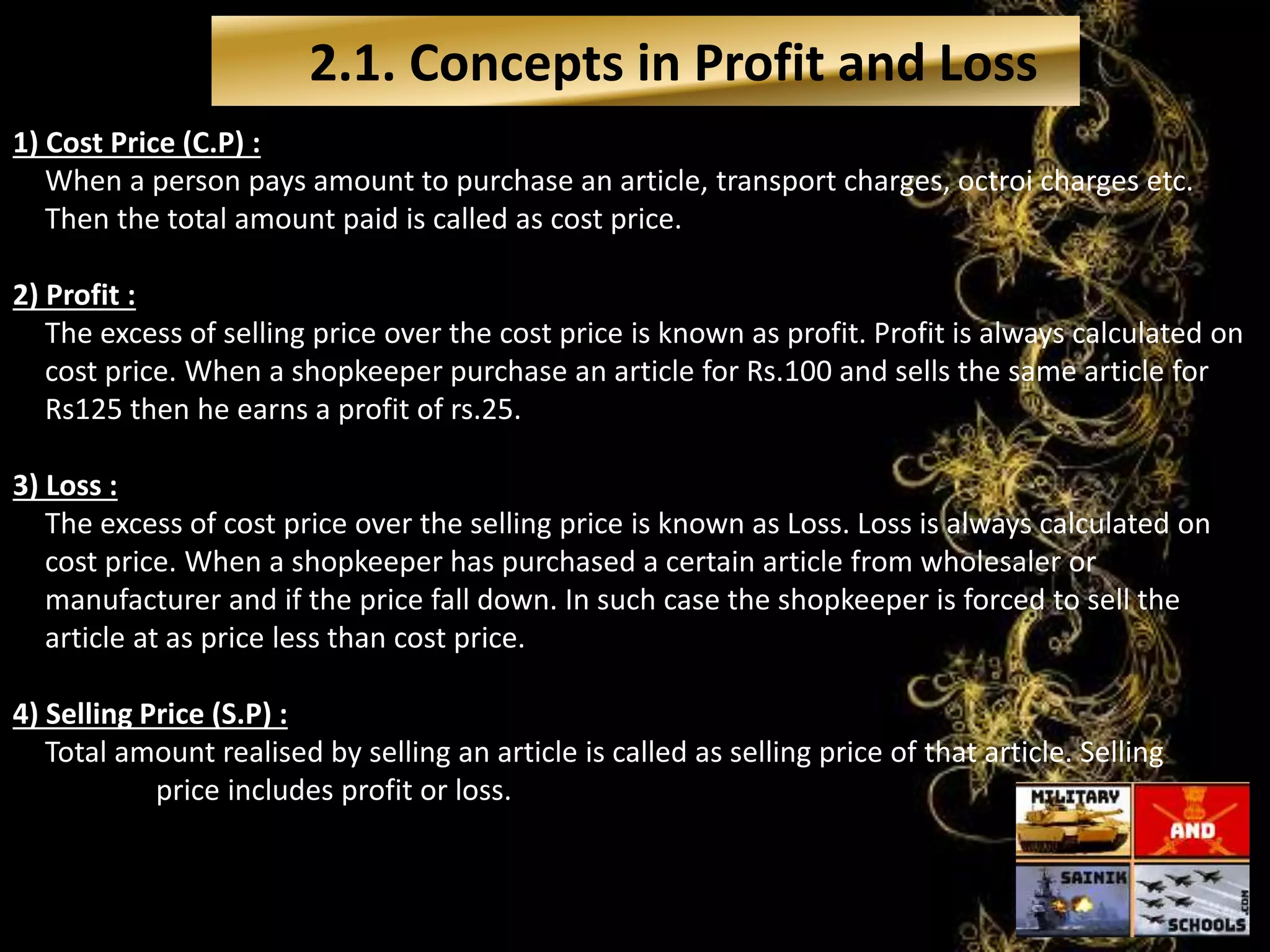 Profit and Loss | PPT