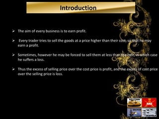 6 Th Entrance :Profit and Loss | PPT