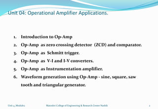 Module2: opamp as ZCD (zero crossing detector) | PPTX