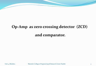 Module2: opamp as ZCD (zero crossing detector) | PPTX