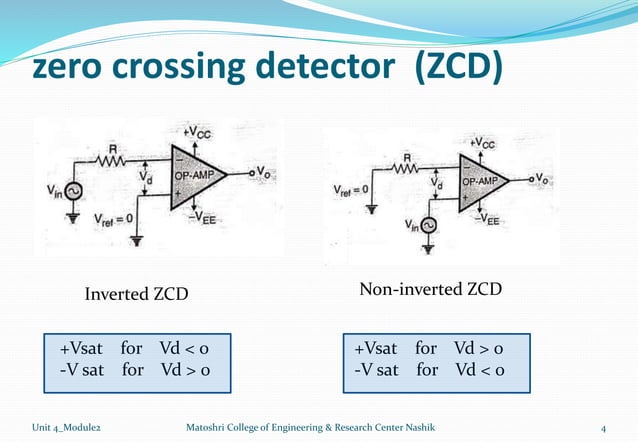 Module2: opamp as ZCD (zero crossing detector) | PPTX