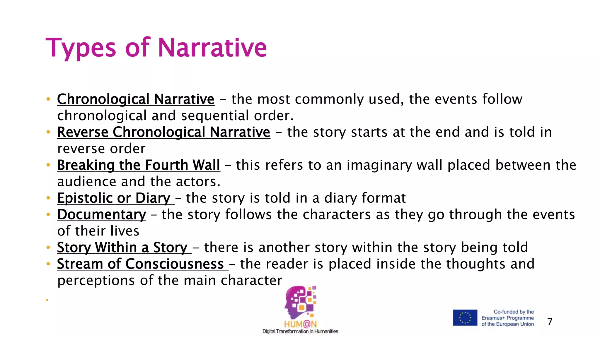 Hum@n Project: Digital Storytelling module: Storytelling narratives | PPT