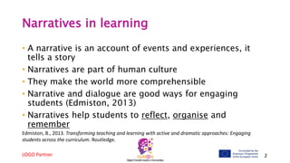 Hum@n Project: Digital Storytelling module: Storytelling narratives | PPTX