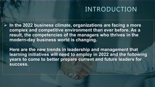 Recent Trends for future managers | PPT