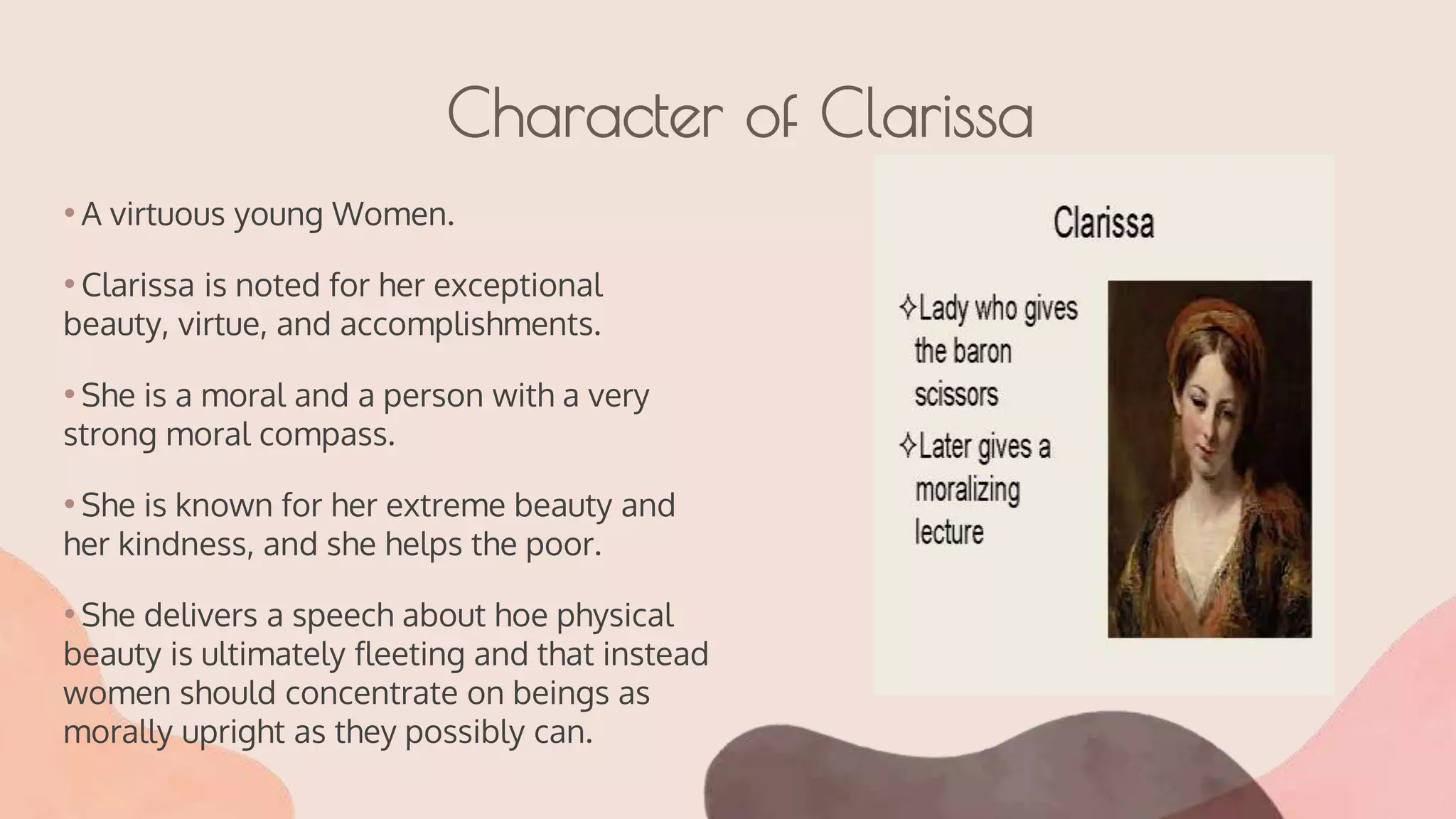 Character of Clarissa | PPT