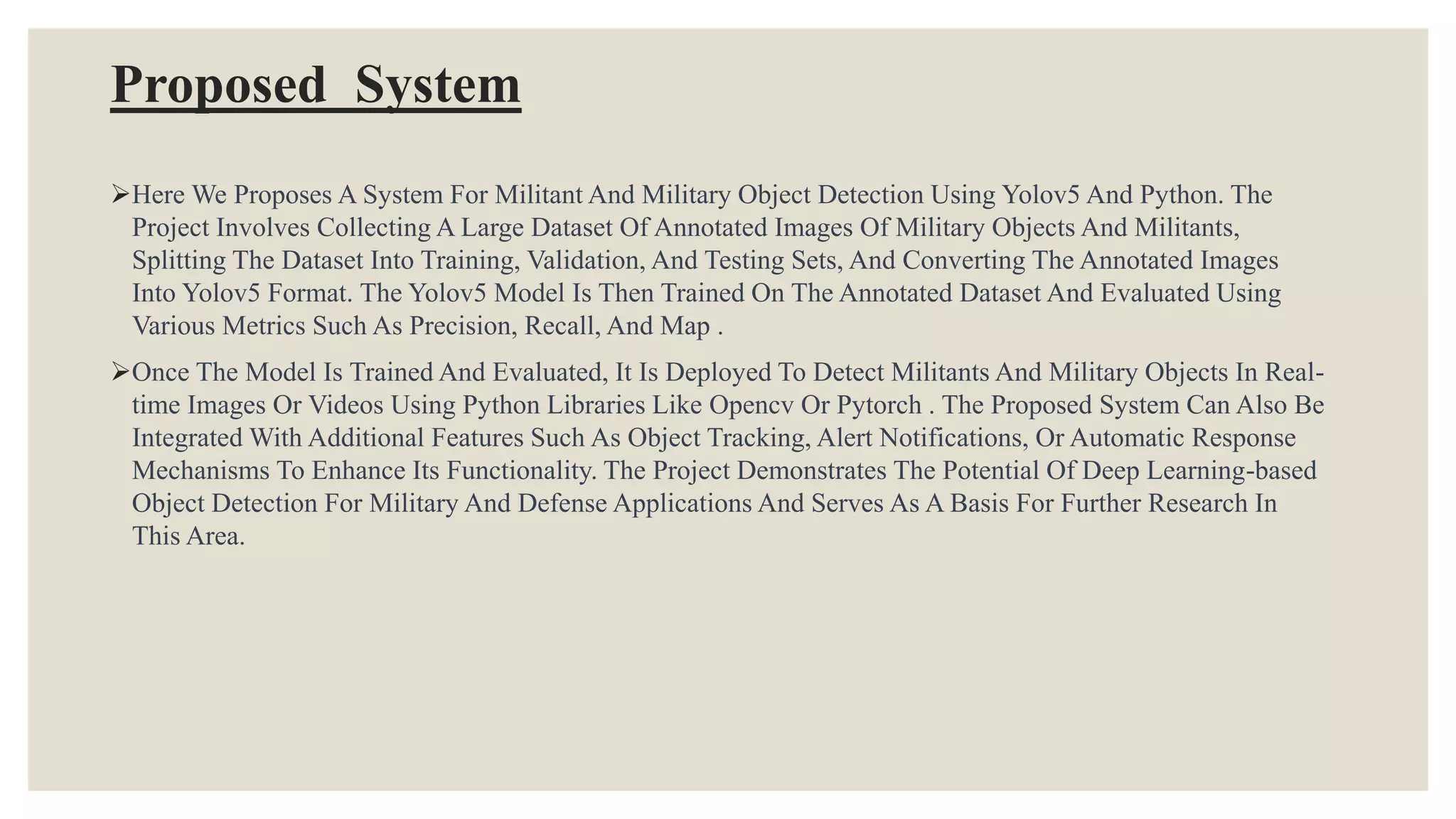 army target detection using machine learning | PPTX