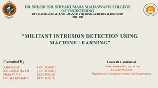 army target detection using machine learning | PPTX