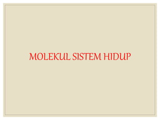 molekul makhluk hidup bagian 2 mata kuliah biokimia | PPT
