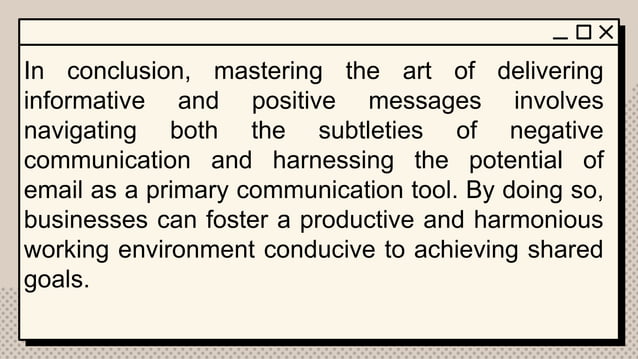 Informative and Positive Messages emails | PPT