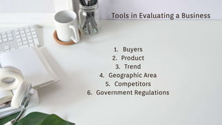 proposal principles, tools and techniques in analyzing a business | PPTX