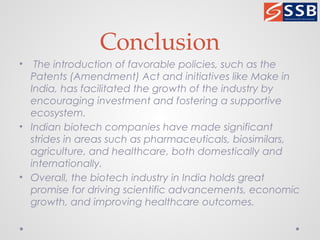 Study on Biotechnology Industry Analysis | PPT