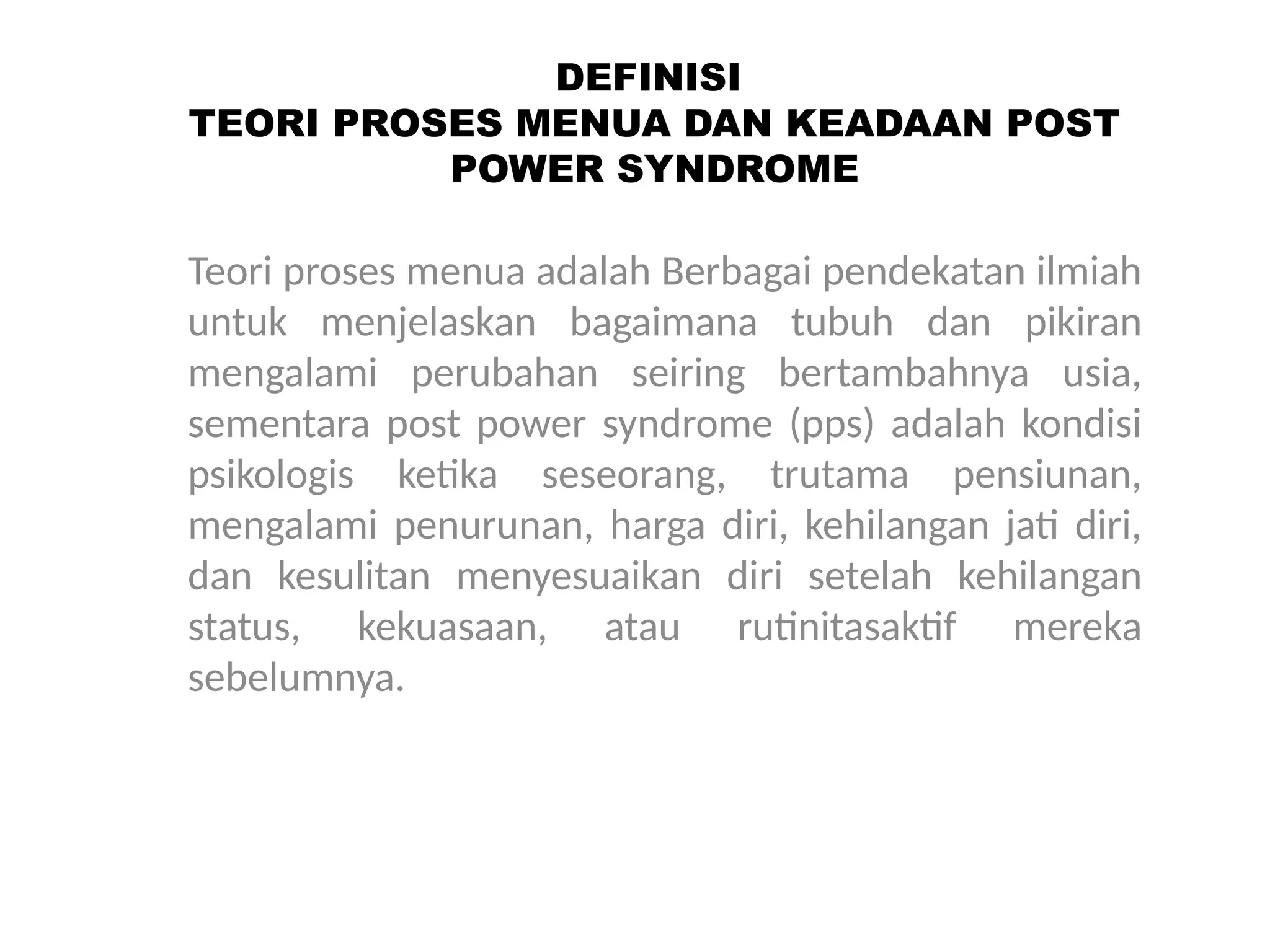 ppt 2.TEORI MENUA DAN PERUBAHANANYA PADA LANSIA | PPTX