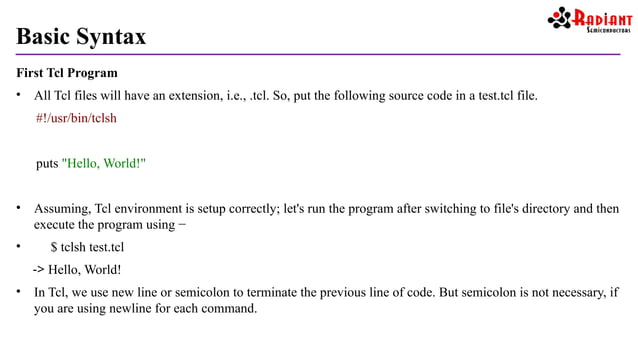 tcl language ppt to learn the tcl go through it | PPT