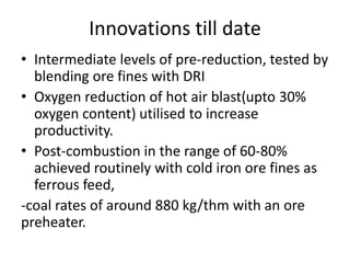 Hismelt (ironmaking) process | PPTX