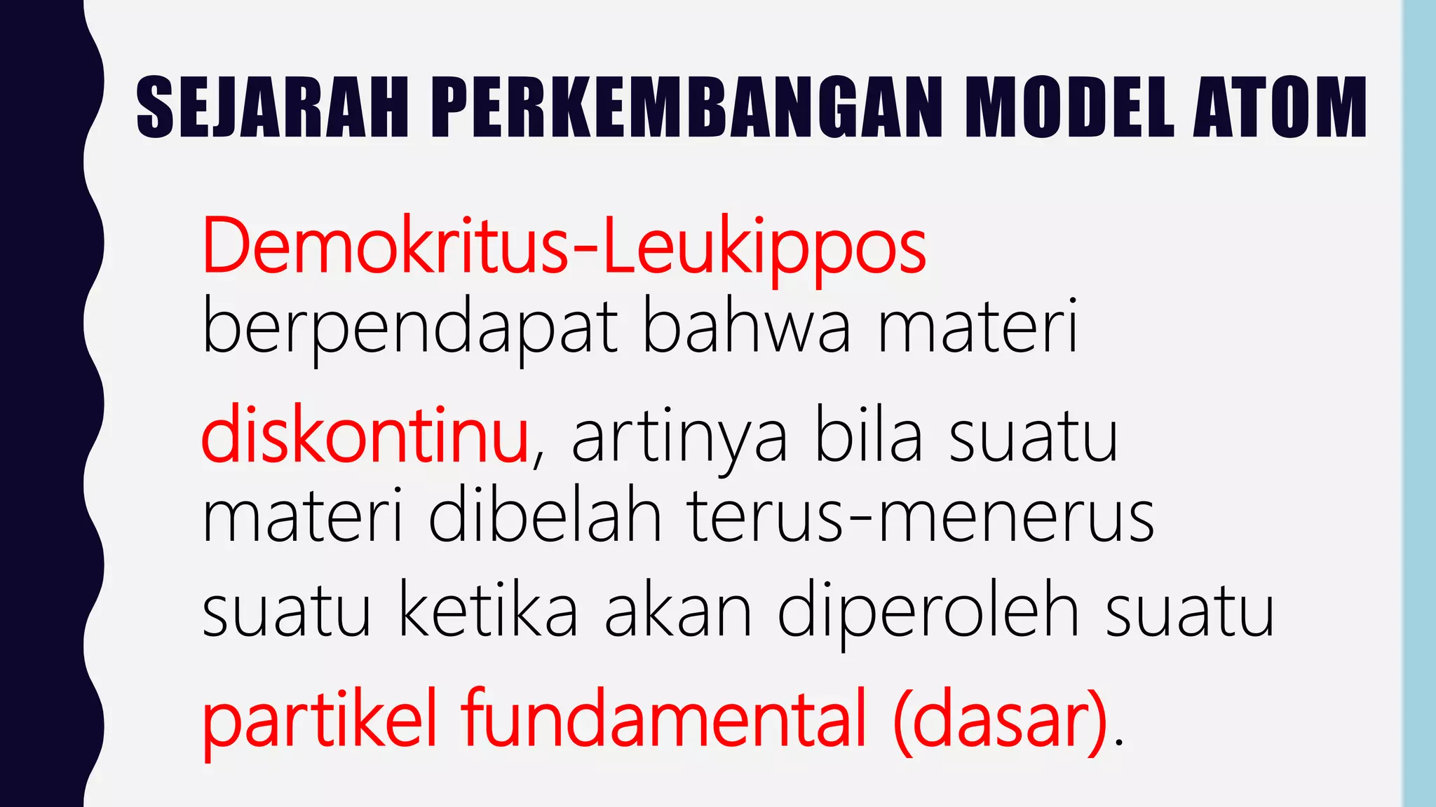 Perkembangan Teori Model Atom | PPTX