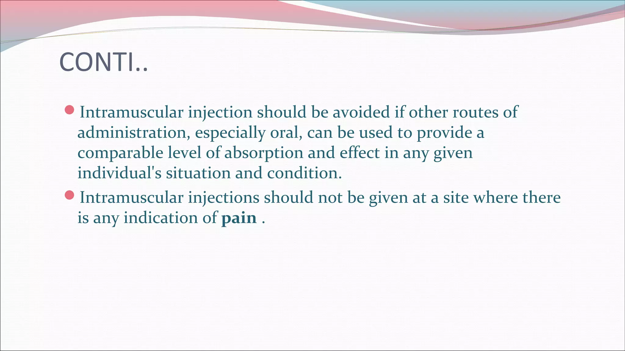 INTRAMUSCULAR INJECTION | PPT