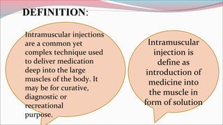 INTRAMUSCULAR INJECTION | PPT