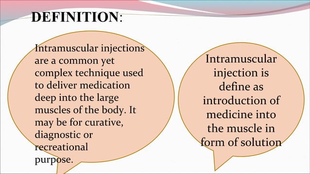 INTRAMUSCULAR INJECTION | PPT | First Aid | Injuries