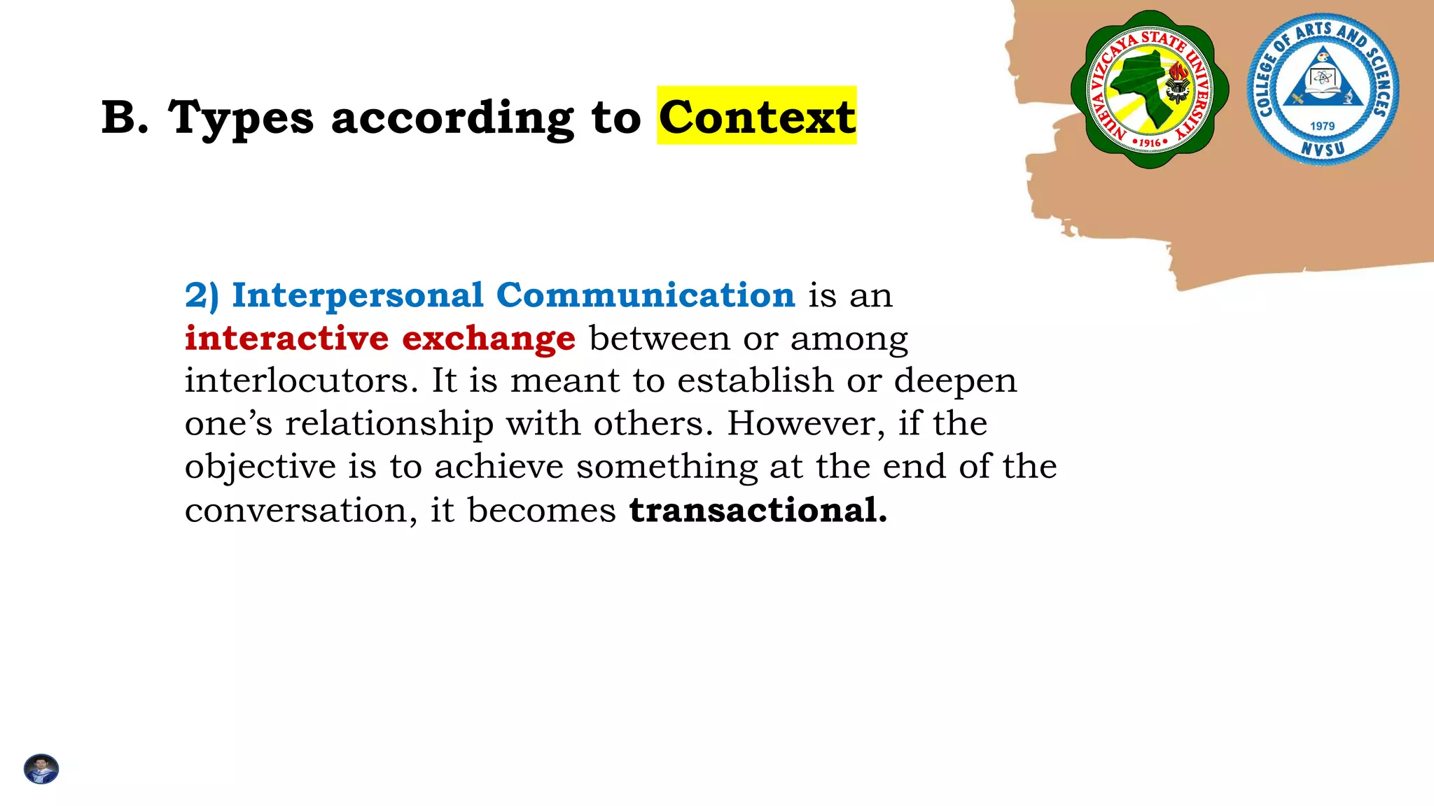 Communication According to Mode, Purpose, Context, Style - Purposive ...