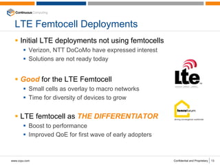 LTE Femtocell Roadmap- From Concept to Reality | PPT