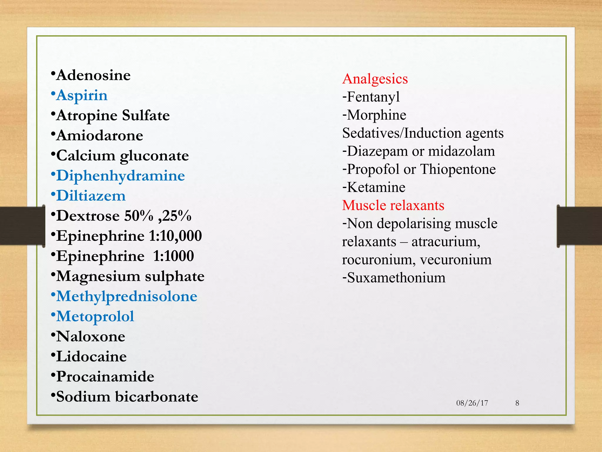 Crash Cart Medication | PPT