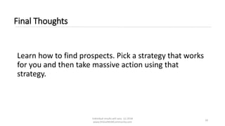 MLM Prospecting Overview & Ideas | PPTX