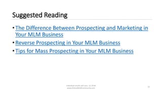 MLM Prospecting Overview & Ideas | PPTX