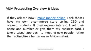 MLM Prospecting Overview & Ideas | PPTX