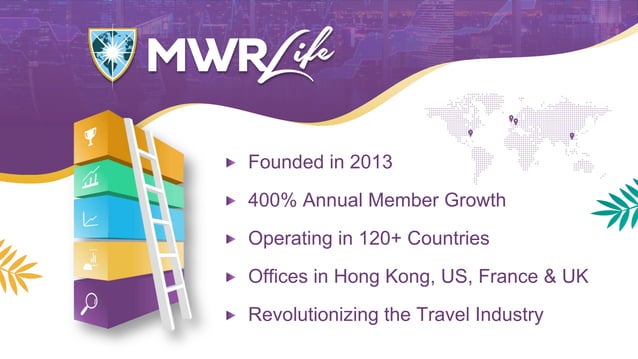 MWR LIFE Business Opportunity Presentation | PPTX | Travel Type | Travel