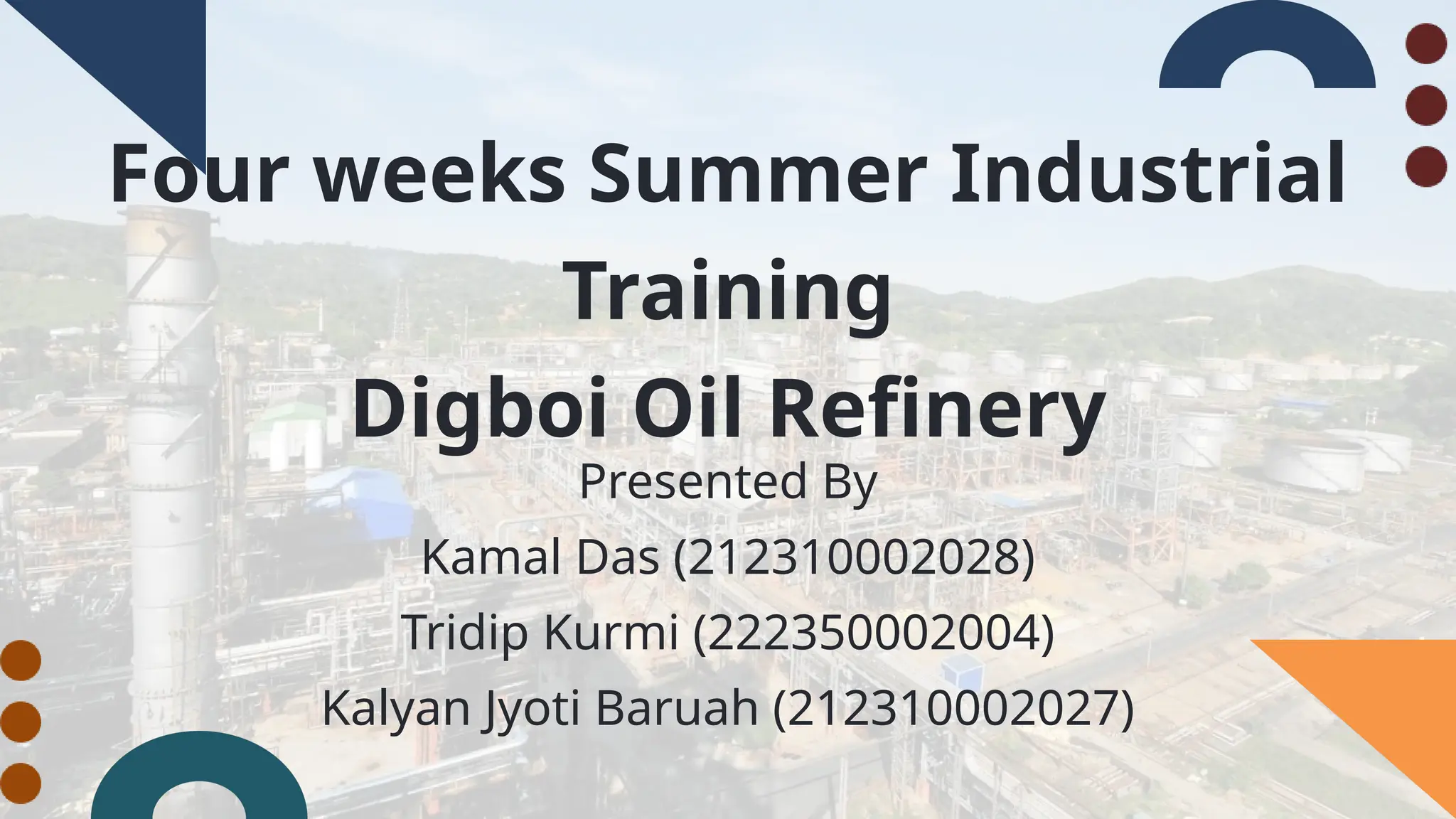 PPT 2024 on Digboi oil refinery (IOCL) Digboi | PPTX